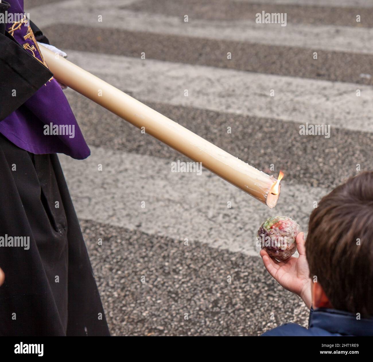 Holy week, procession of the Brotherhood of Crucifixion in Calle ...