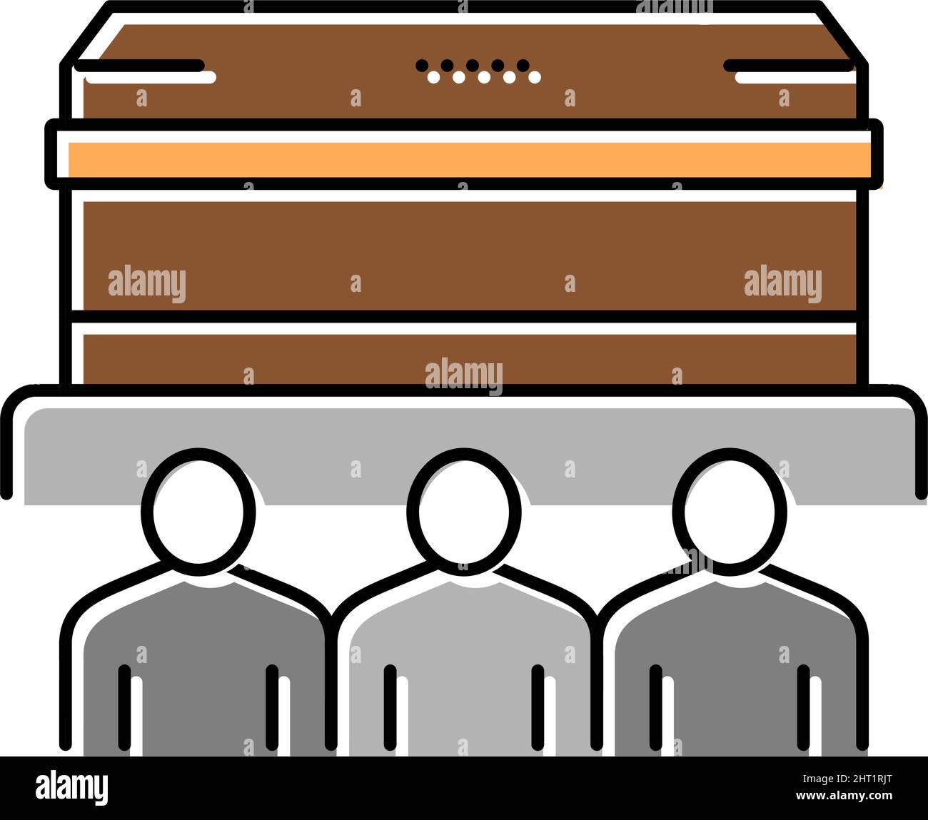 funeral commemoration color icon vector isolated illustration Stock ...