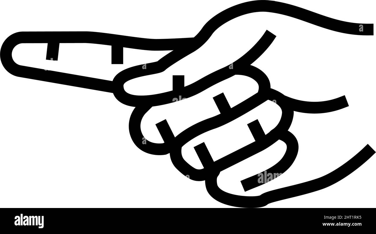 pointer hand gesture line icon vector illustration Stock Vector Image & Art - Alamy