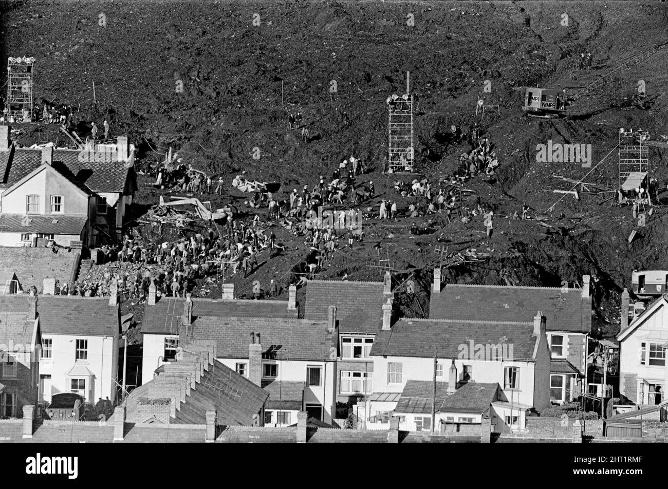 Aberfan, South Wales, circa 21st October 1966 Picture shows the mud and ...