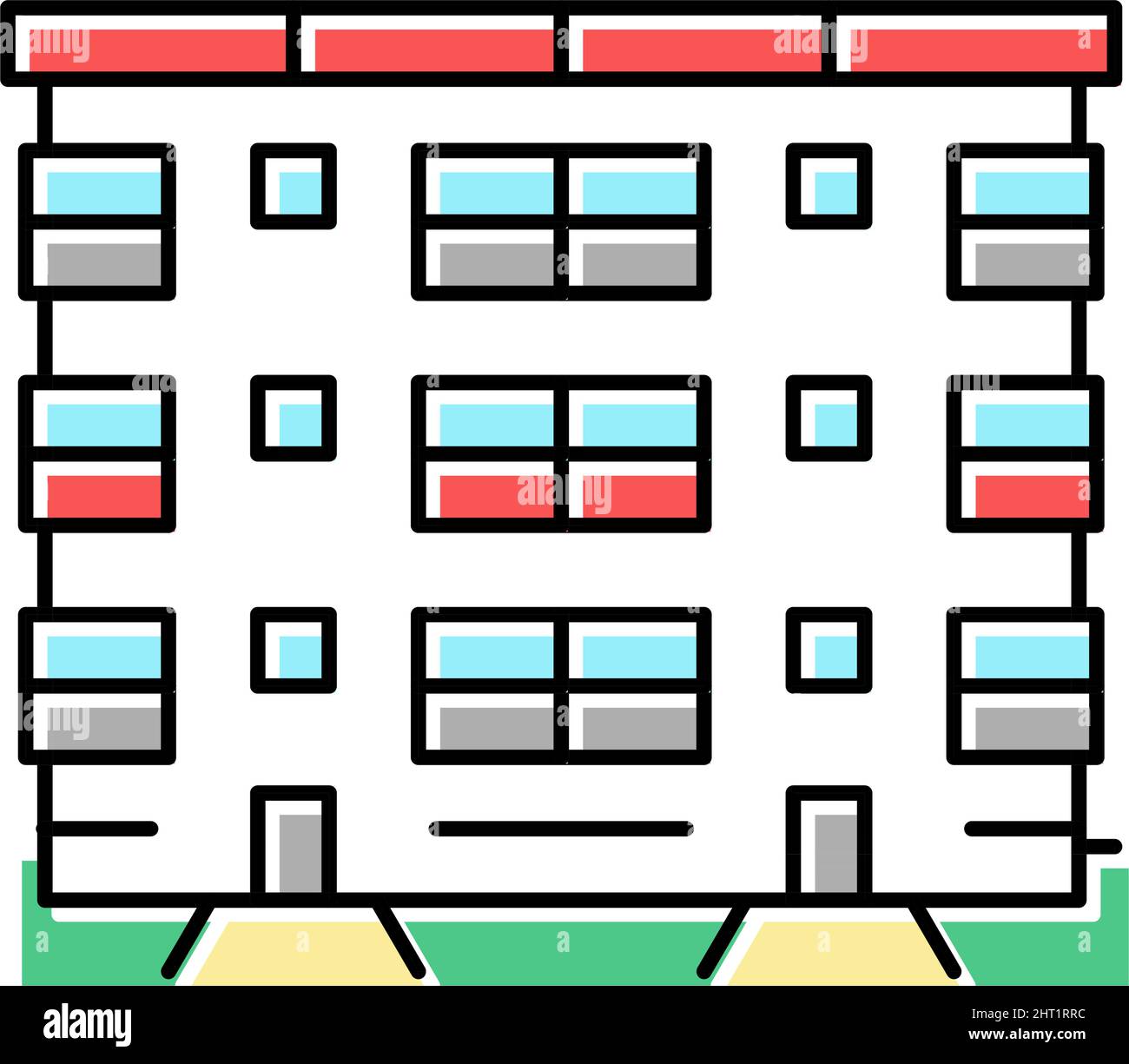 co-op house color icon vector illustration Stock Vector Image & Art - Alamy