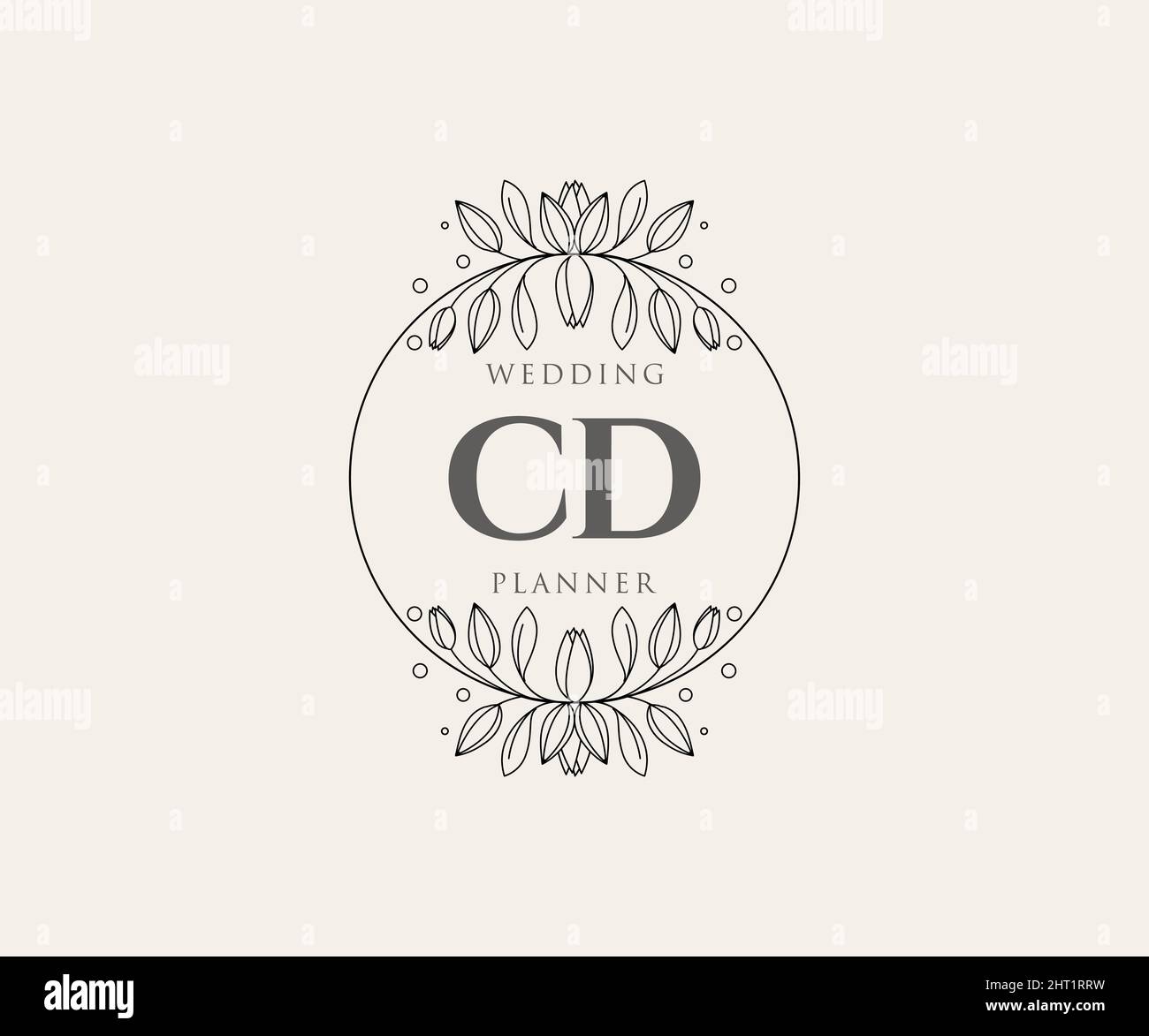 CD Initials letter Wedding monogram logos collection, hand drawn modern ...