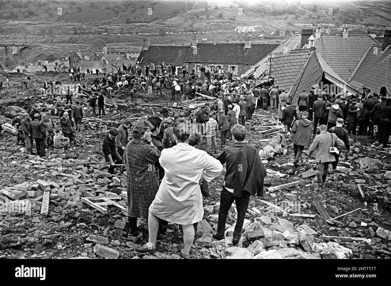 Aberfan, South Wales, circa 21st October 1966 Picture shows the mud and ...