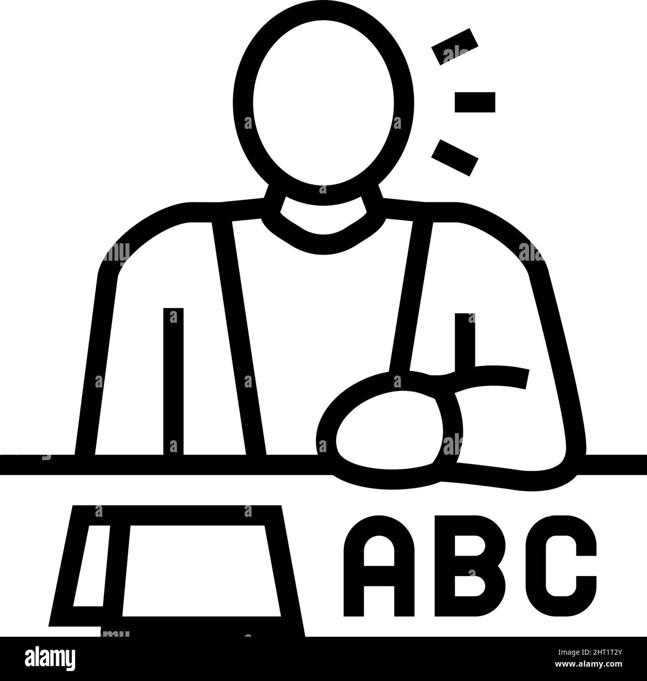 study english line icon vector illustration Stock Vector Image & Art ...