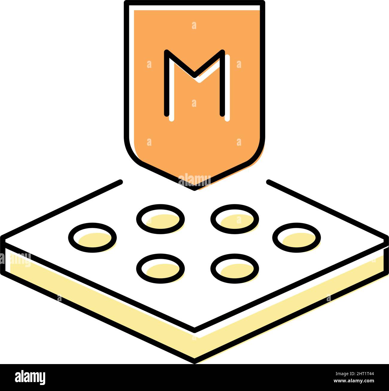 membrane fabrics properties color icon vector illustration Stock Vector ...