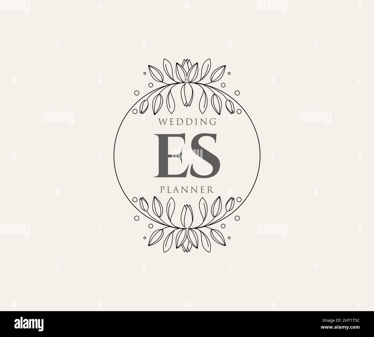ES Initials letter Wedding monogram logos collection, hand drawn modern ...