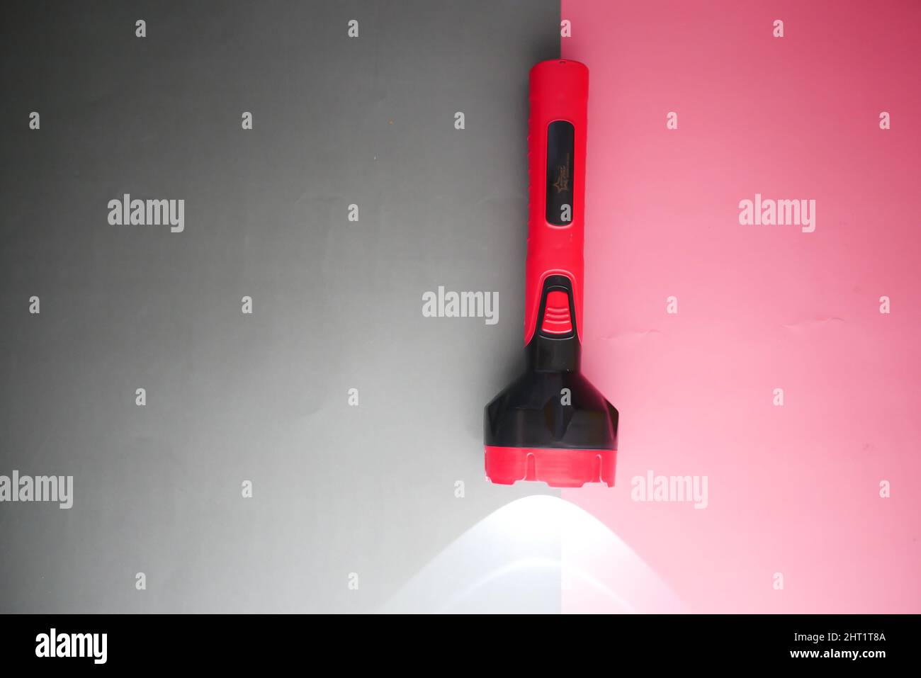 tourch light on black background top view Stock Photo - Alamy