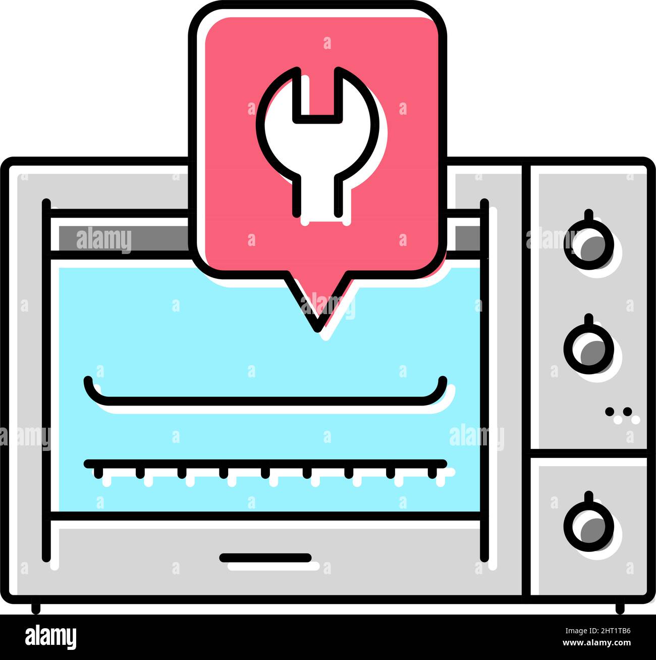 oven kitchen repair color icon vector illustration Stock Vector Image ...