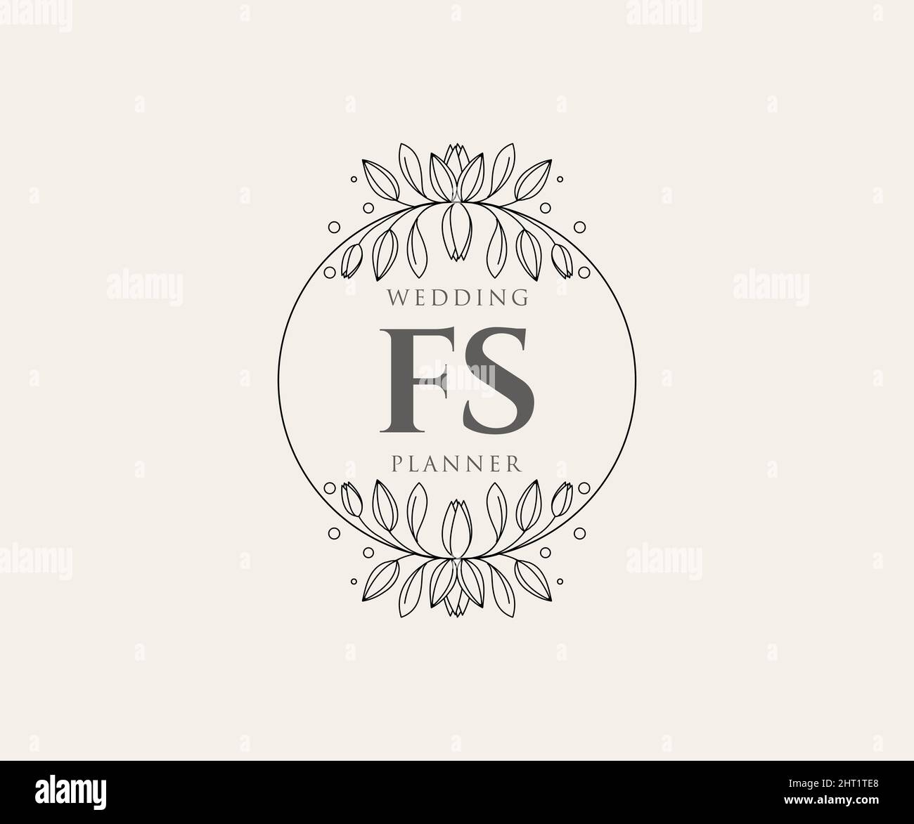 FS Initials letter Wedding monogram logos collection, hand drawn modern ...