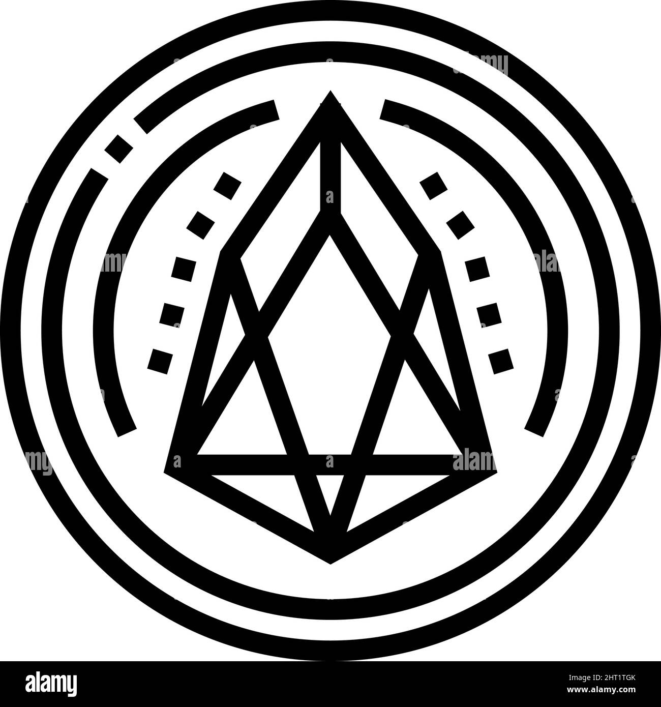 eos cryptocurrency coin line icon vector illustration Stock Vector ...