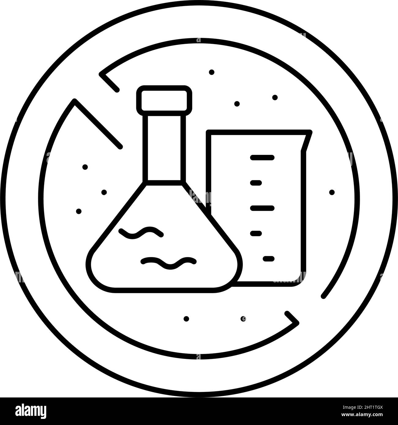 chemicals free cosmetic line icon vector illustration Stock Vector ...