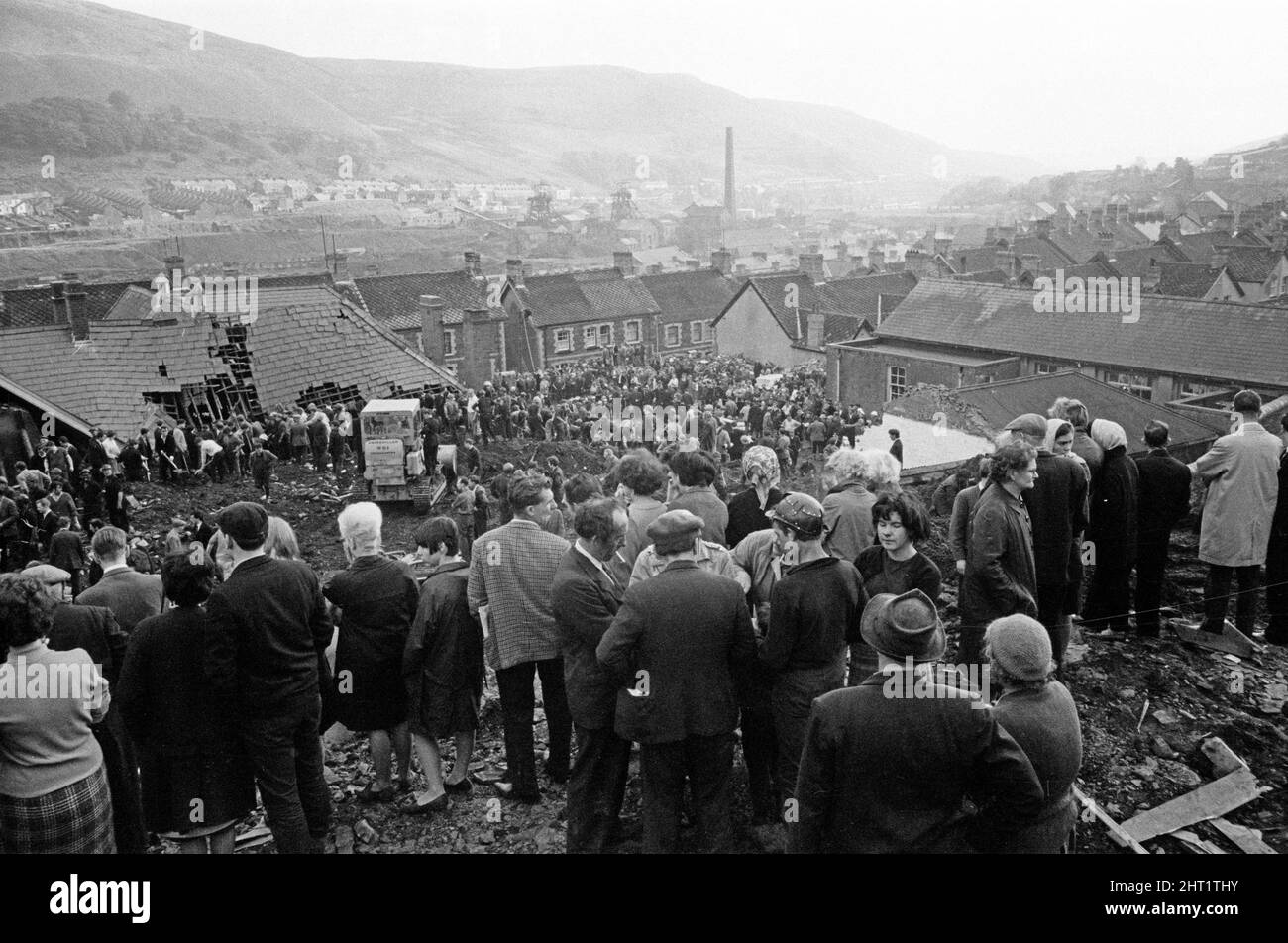 Aberfan, South Wales, circa 21st October 1966 Picture shows the mud and ...