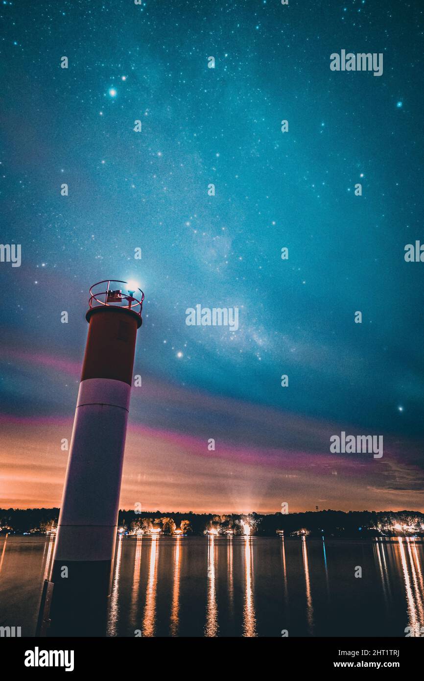 Closeup of a lighthouse with beautiful sky background Stock Photo - Alamy