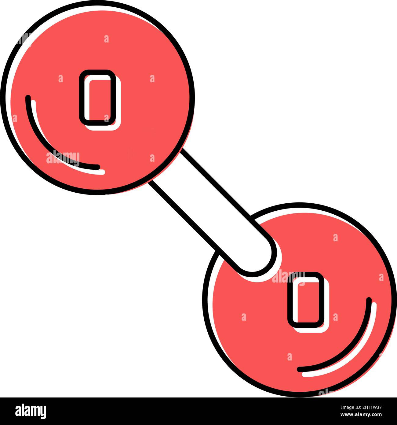 oxygen molecule color icon vector illustration Stock Vector Image & Art ...