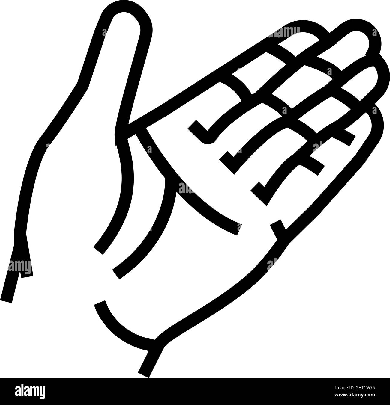 help hand line icon vector illustration Stock Vector Image & Art - Alamy