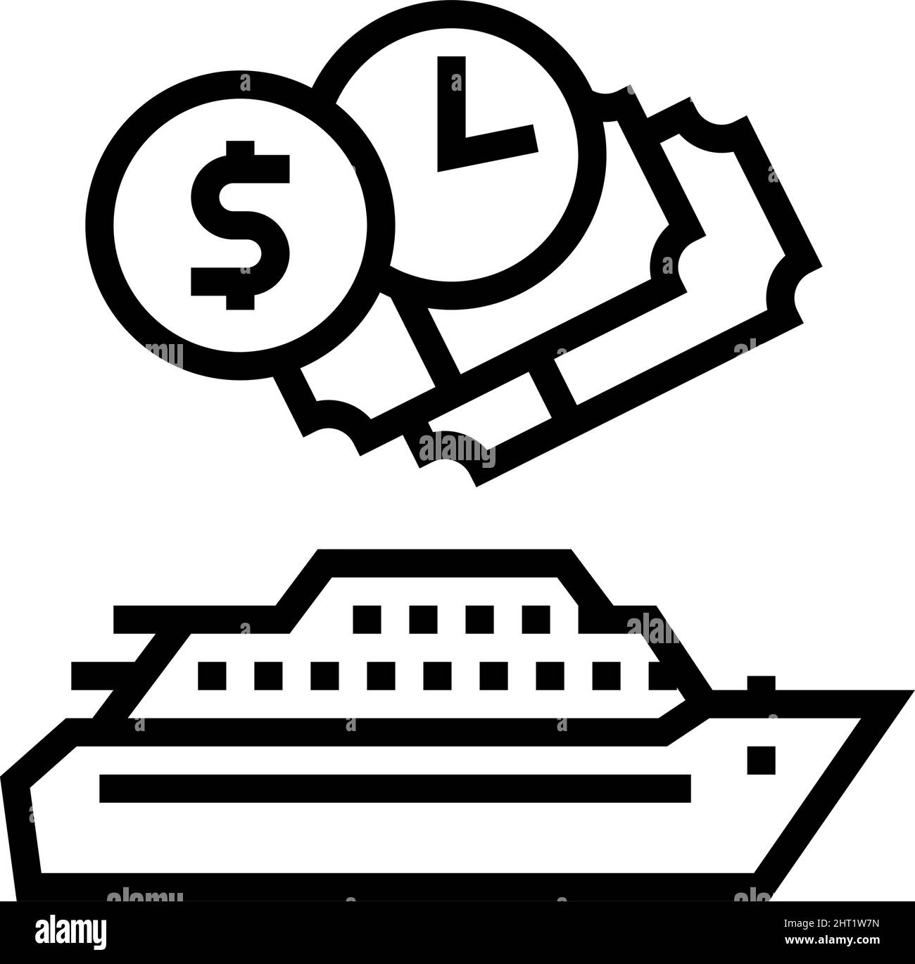 last-minute cruise line icon vector illustration Stock Vector Image ...