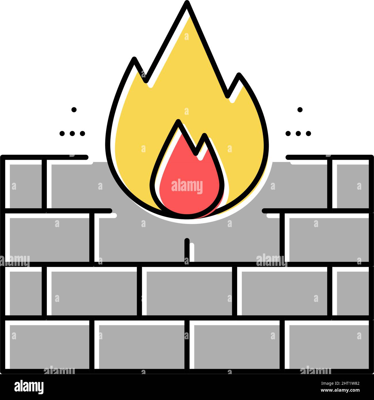 fire wall color icon vector illustration Stock Vector Image & Art - Alamy