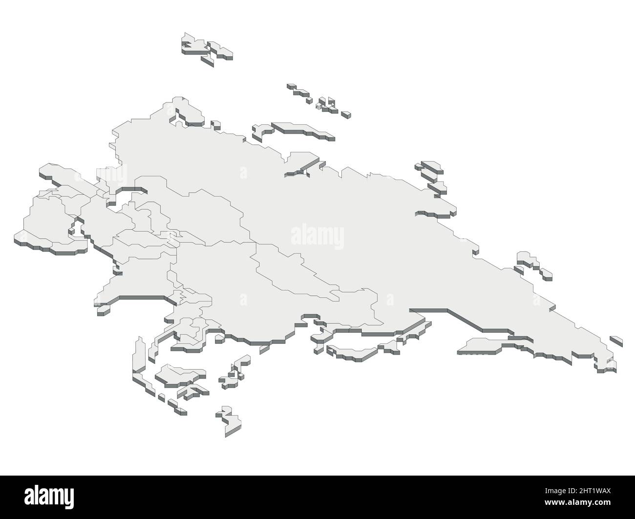 Isometric political map of Asia Stock Vector Image & Art - Alamy