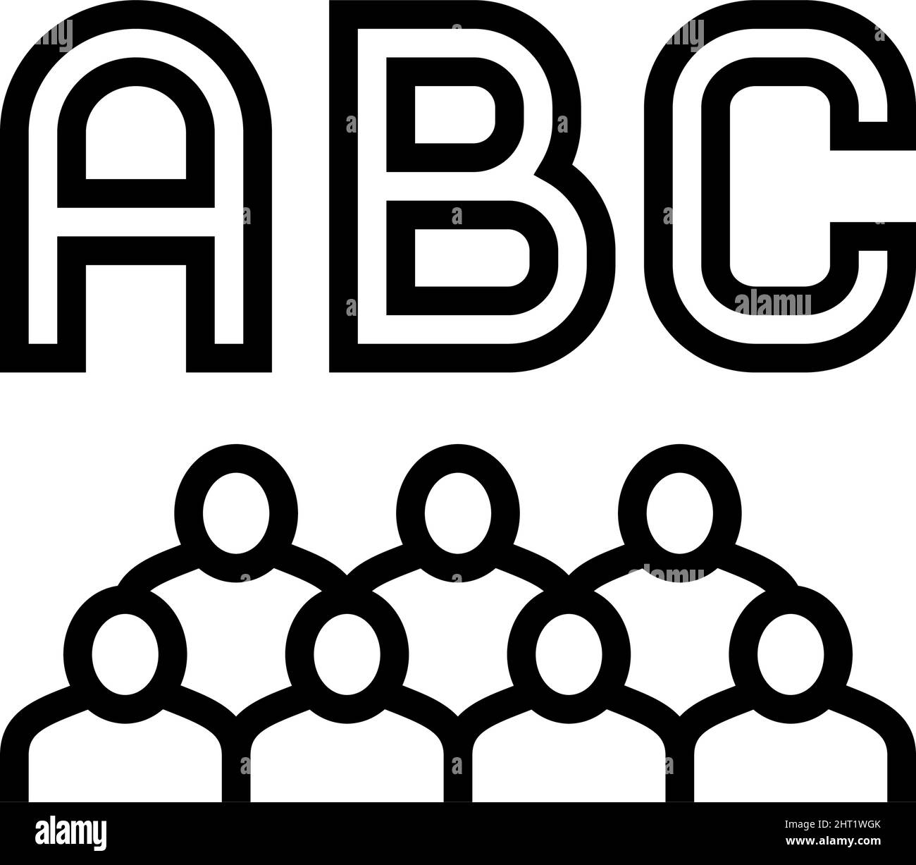 class english line icon vector illustration Stock Vector Image & Art ...