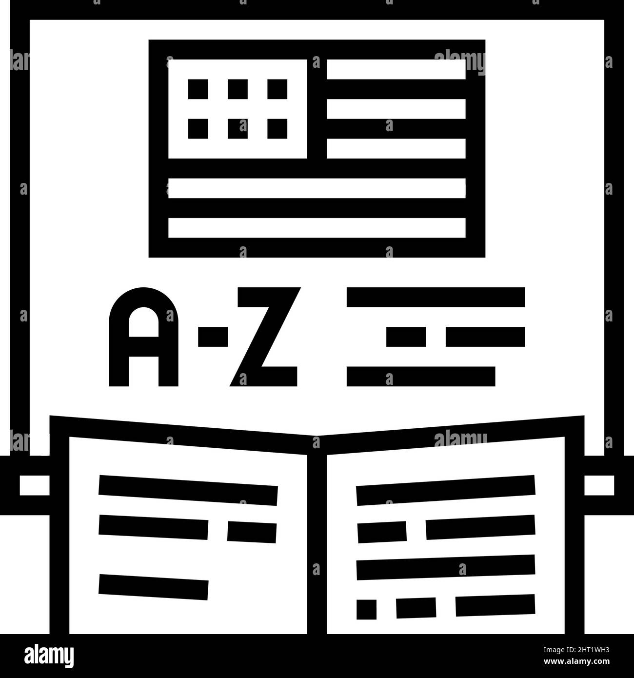 lesson english line icon vector illustration Stock Vector Image & Art ...