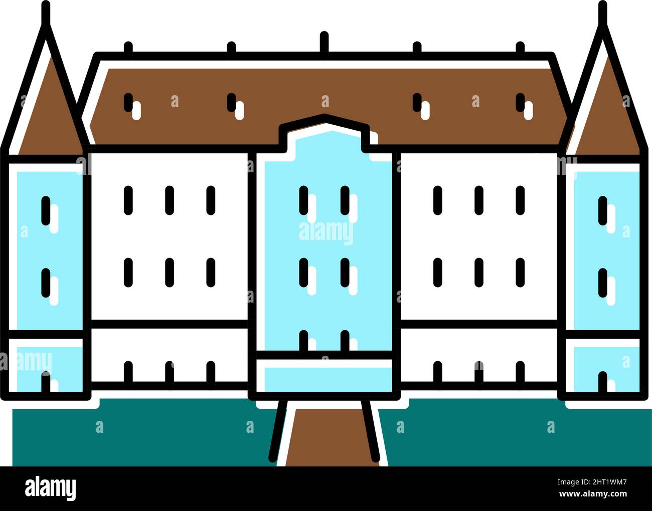 chateau house color icon vector illustration Stock Vector Image & Art ...