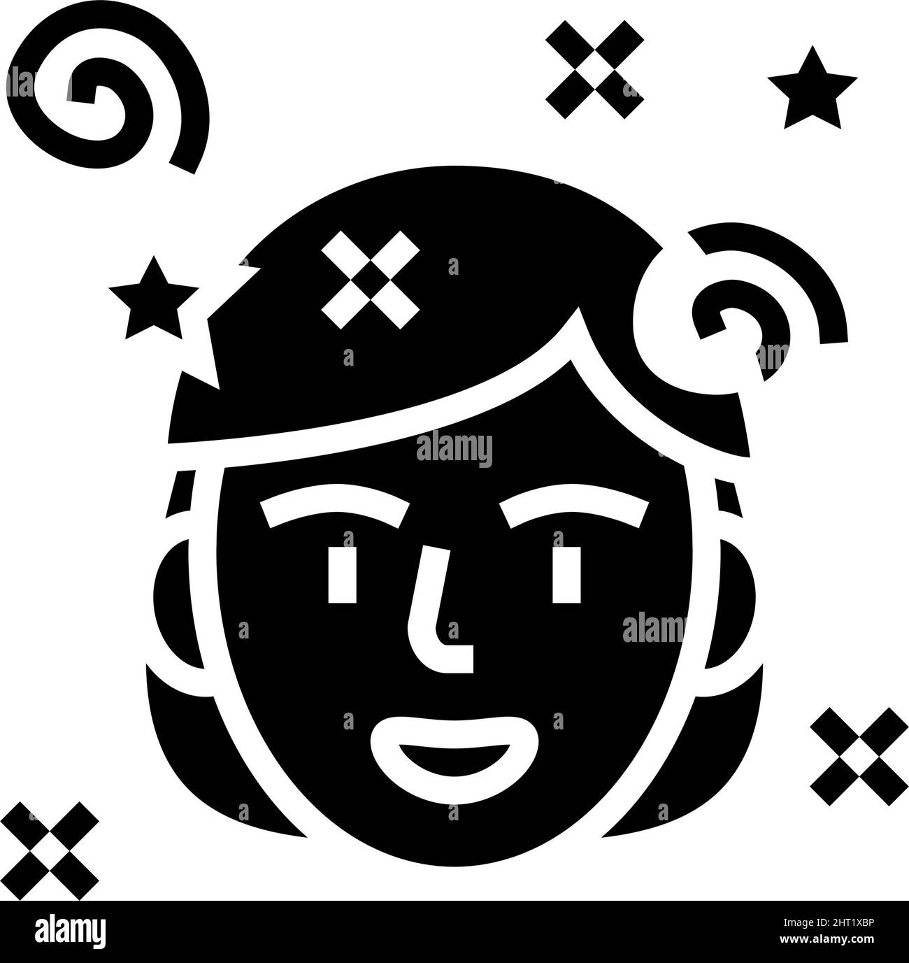 fun mood glyph icon vector illustration Stock Vector Image & Art - Alamy