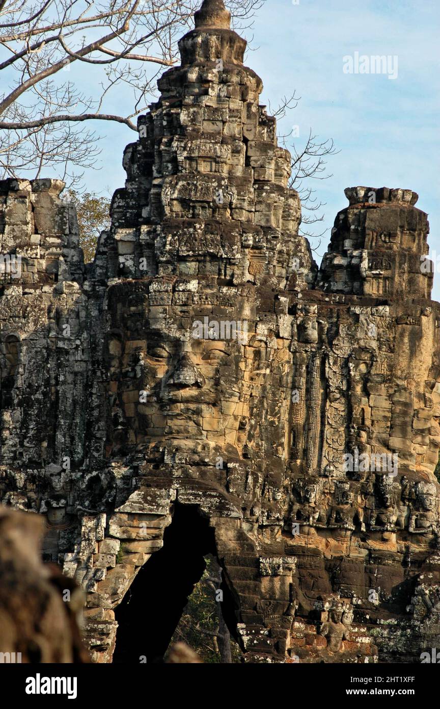 Angkor Thom South gate, Angkor, Siem Reap, kingdom of Cambodia ...