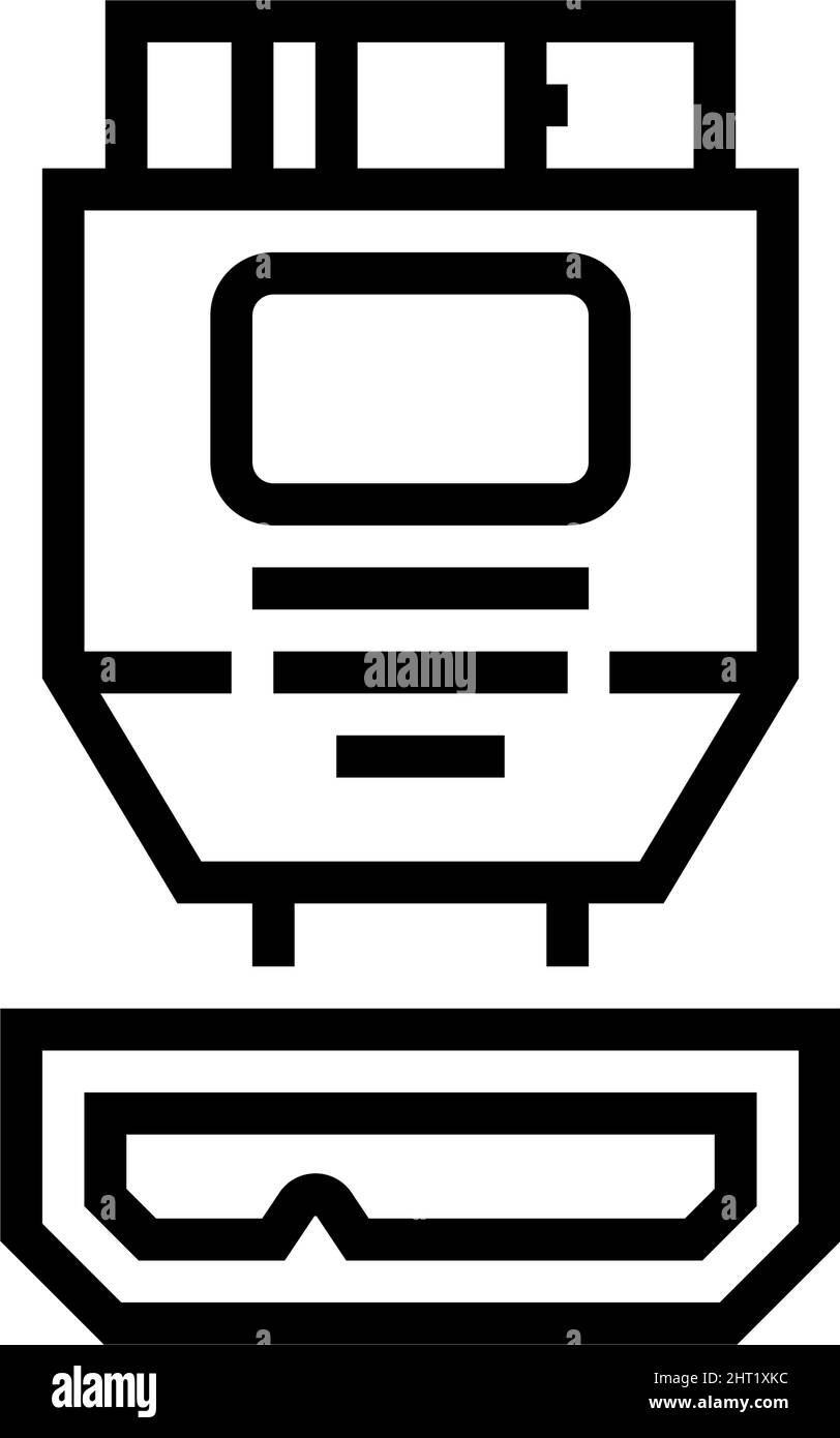 usb micro b line icon vector illustration Stock Vector Image & Art - Alamy
