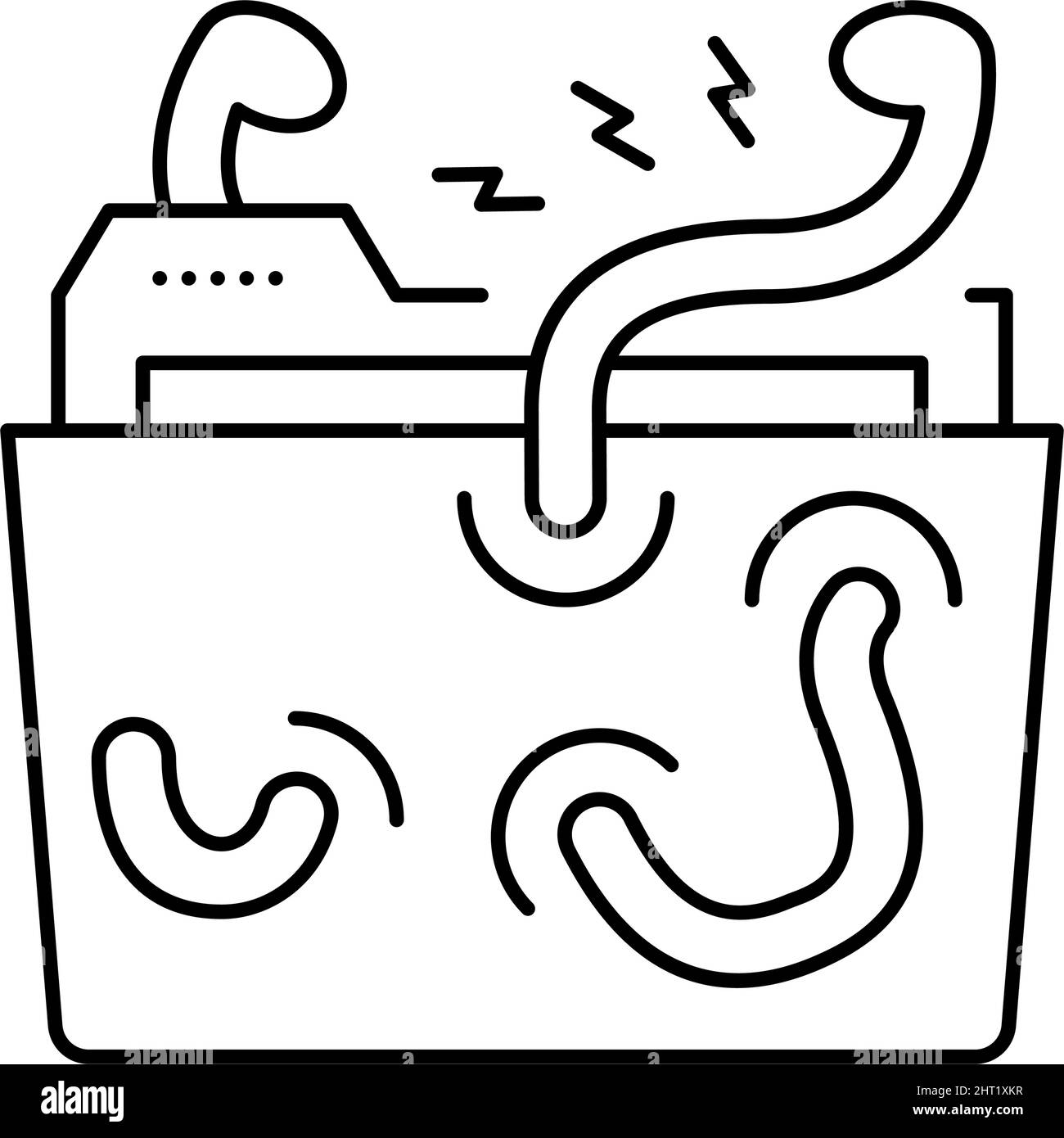 information security line icon vector illustration Stock Vector Image ...