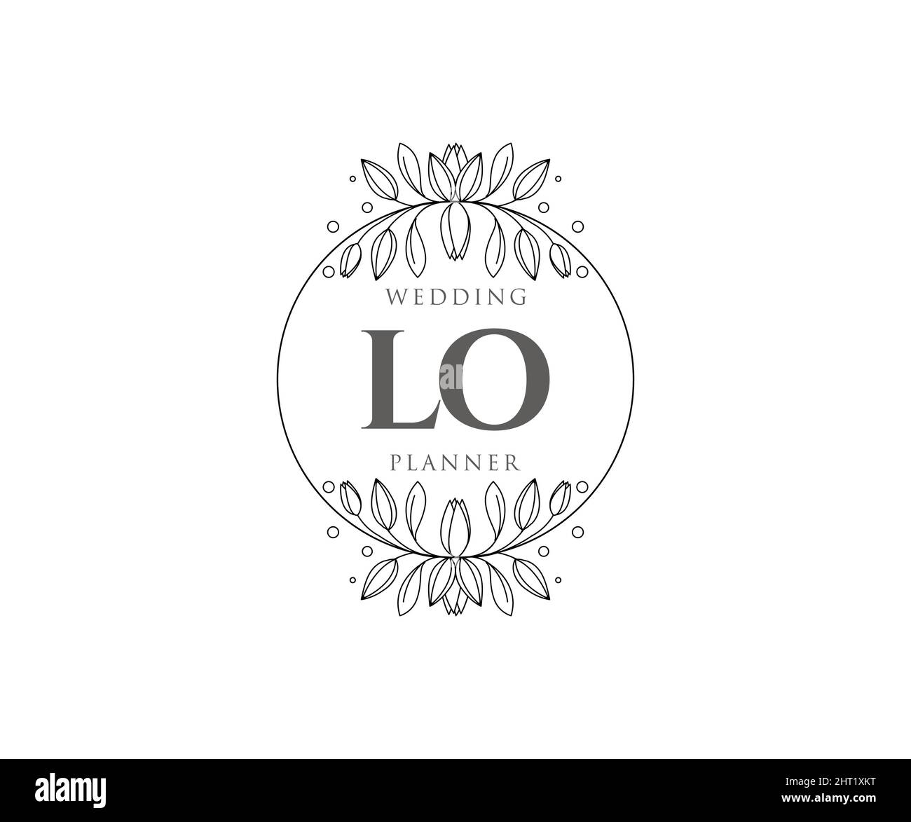 LO Initials letter Wedding monogram logos collection, hand drawn modern ...
