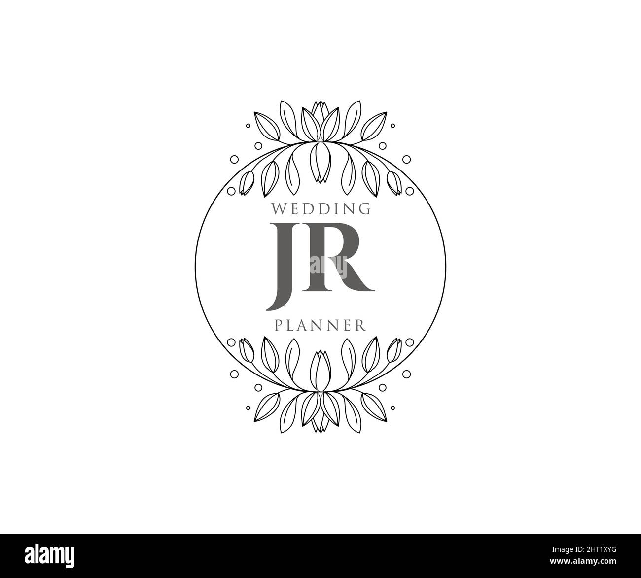 JR Initials letter Wedding monogram logos collection, hand drawn modern ...