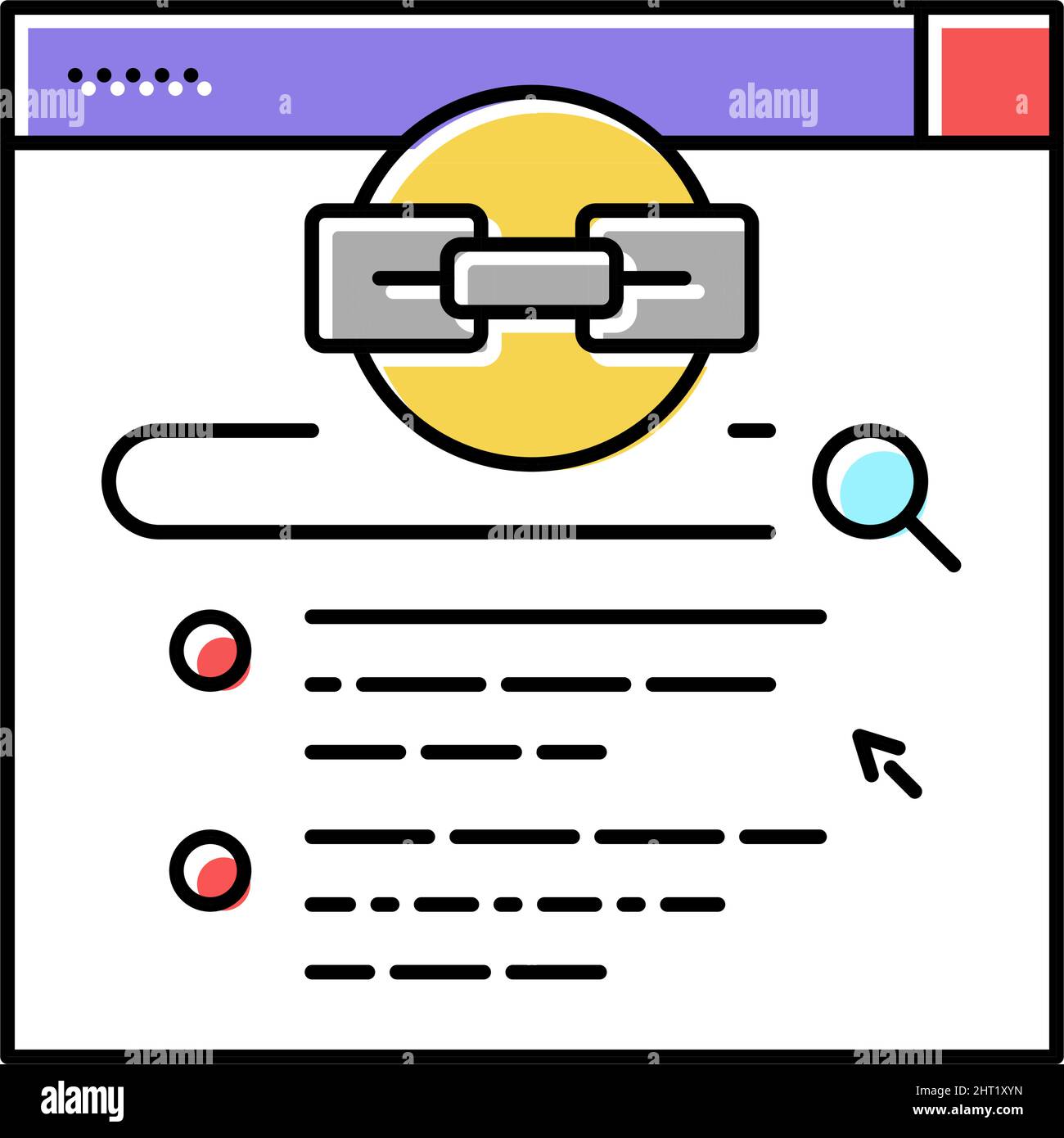 authoritative link color icon vector illustration Stock Vector Image ...