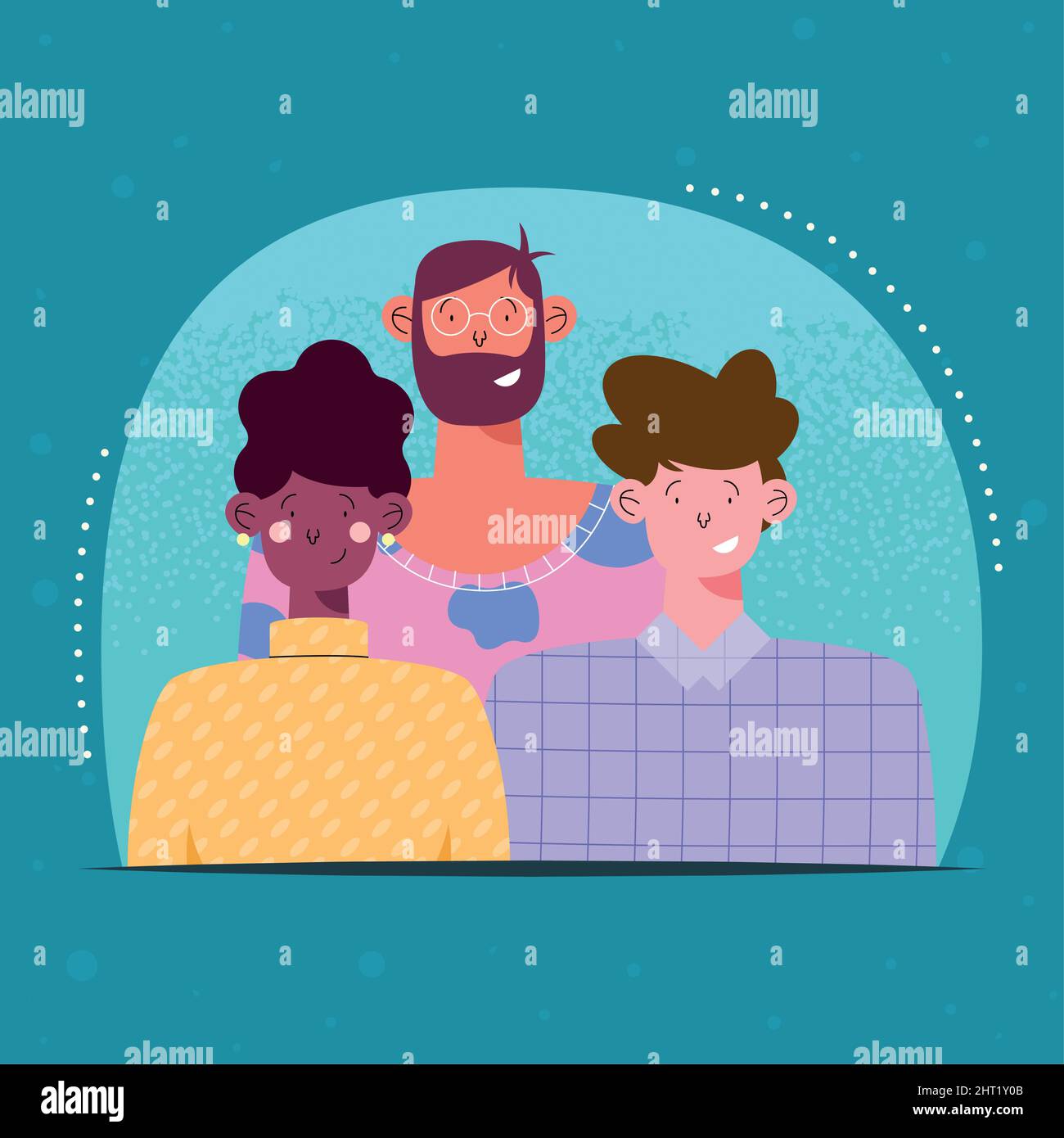 cartoon group men character style Stock Vector Image & Art - Alamy