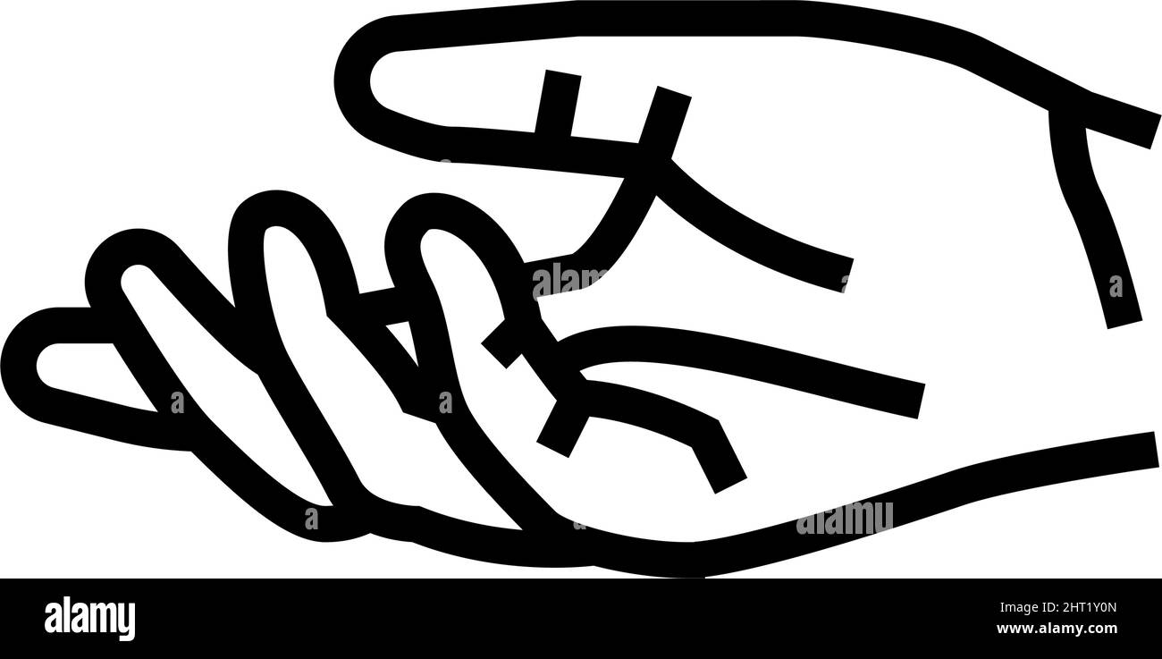 give hand line icon vector illustration Stock Vector Image & Art - Alamy