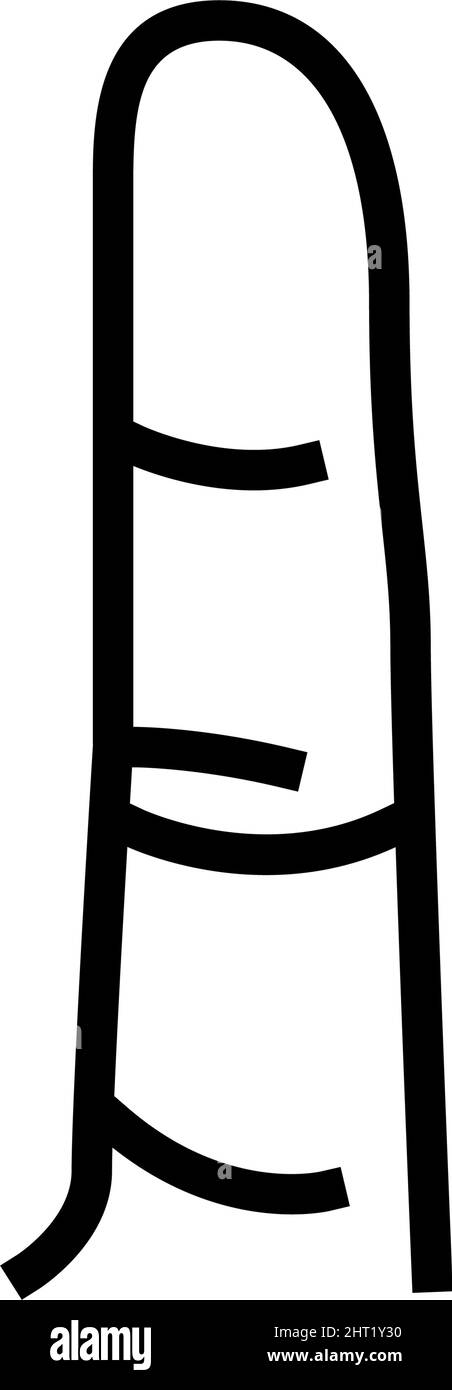 finger hand gesture line icon vector illustration Stock Vector Image ...
