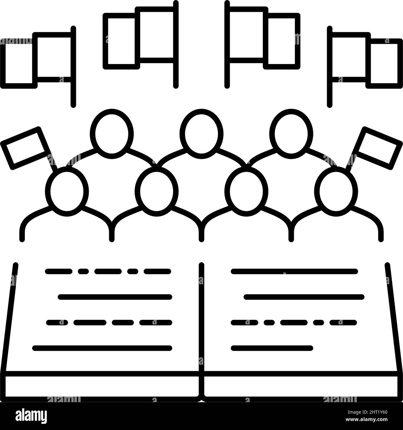 minority rights line icon vector illustration Stock Vector Image & Art ...