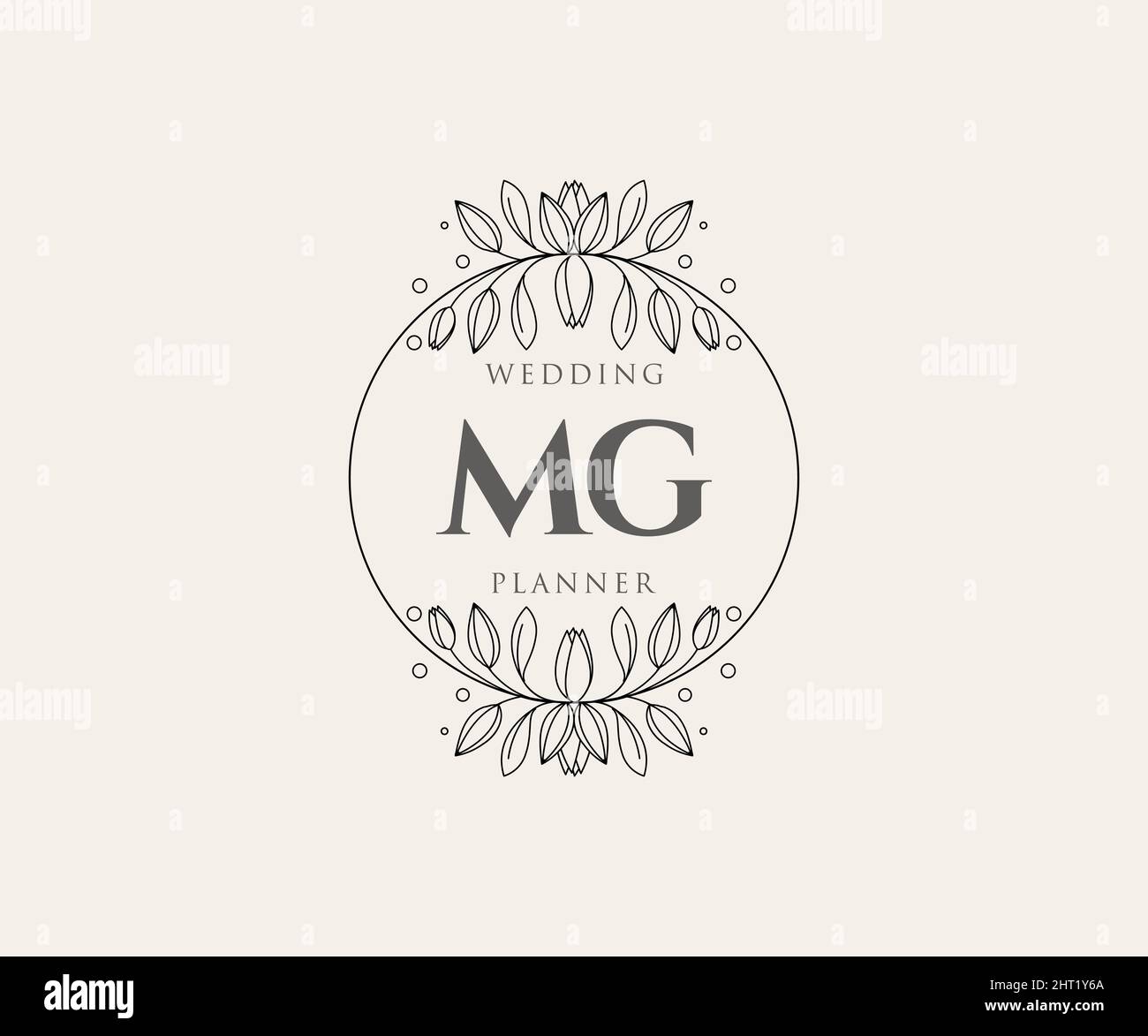 MG Initials letter Wedding monogram logos collection, hand drawn modern ...