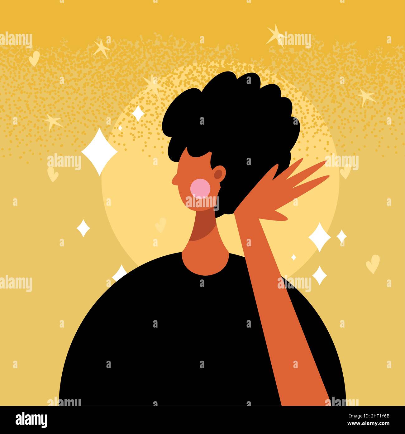 woman with curly hair cartoon Stock Vector Image & Art - Alamy