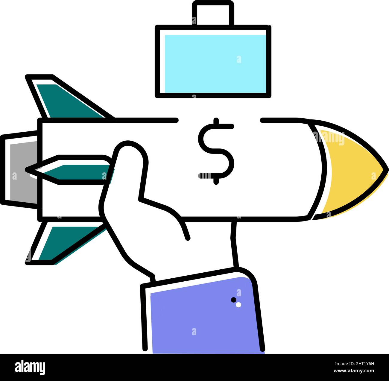 help with business basics color icon vector illustration Stock Vector ...