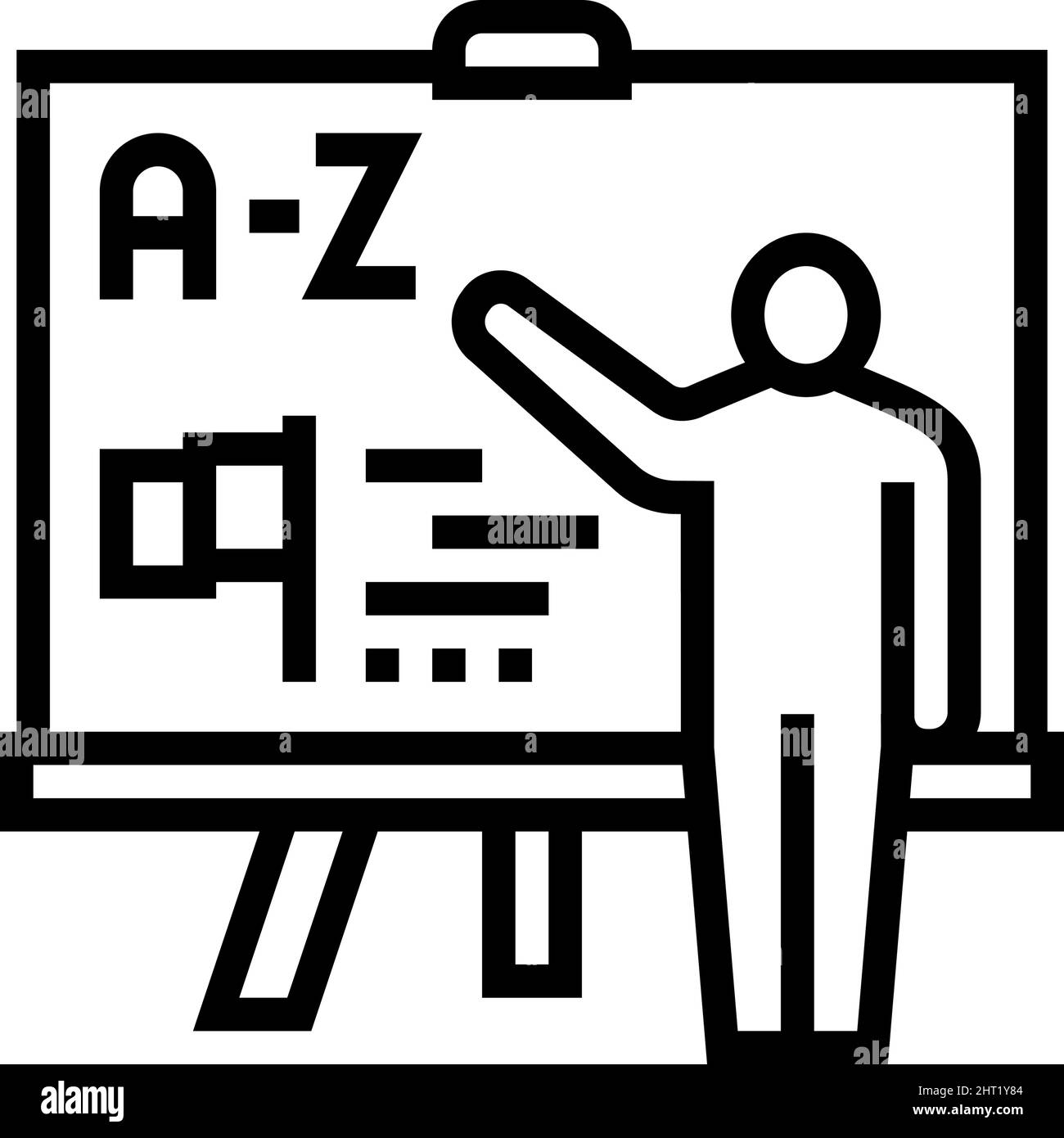 teacher english line icon vector illustration Stock Vector Image & Art ...