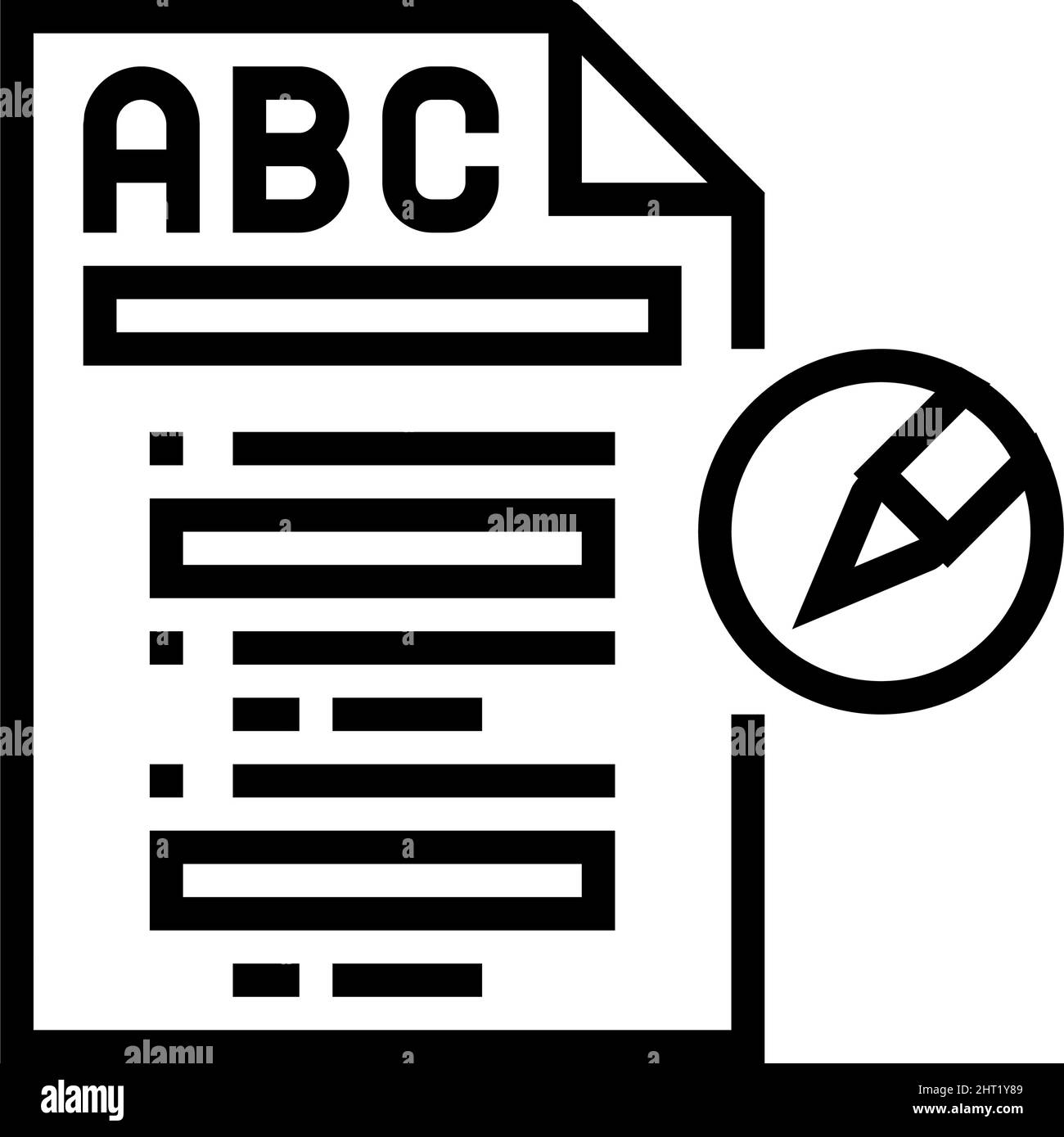 Grammar English Line Icon Vector Illustration Stock Vector Image And Art