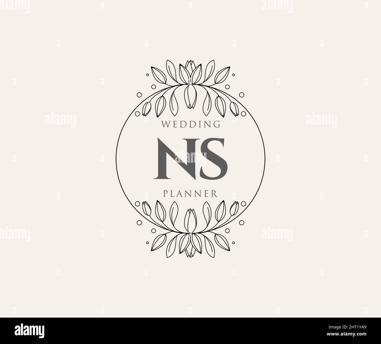 NS Initials letter Wedding monogram logos collection, hand drawn modern ...