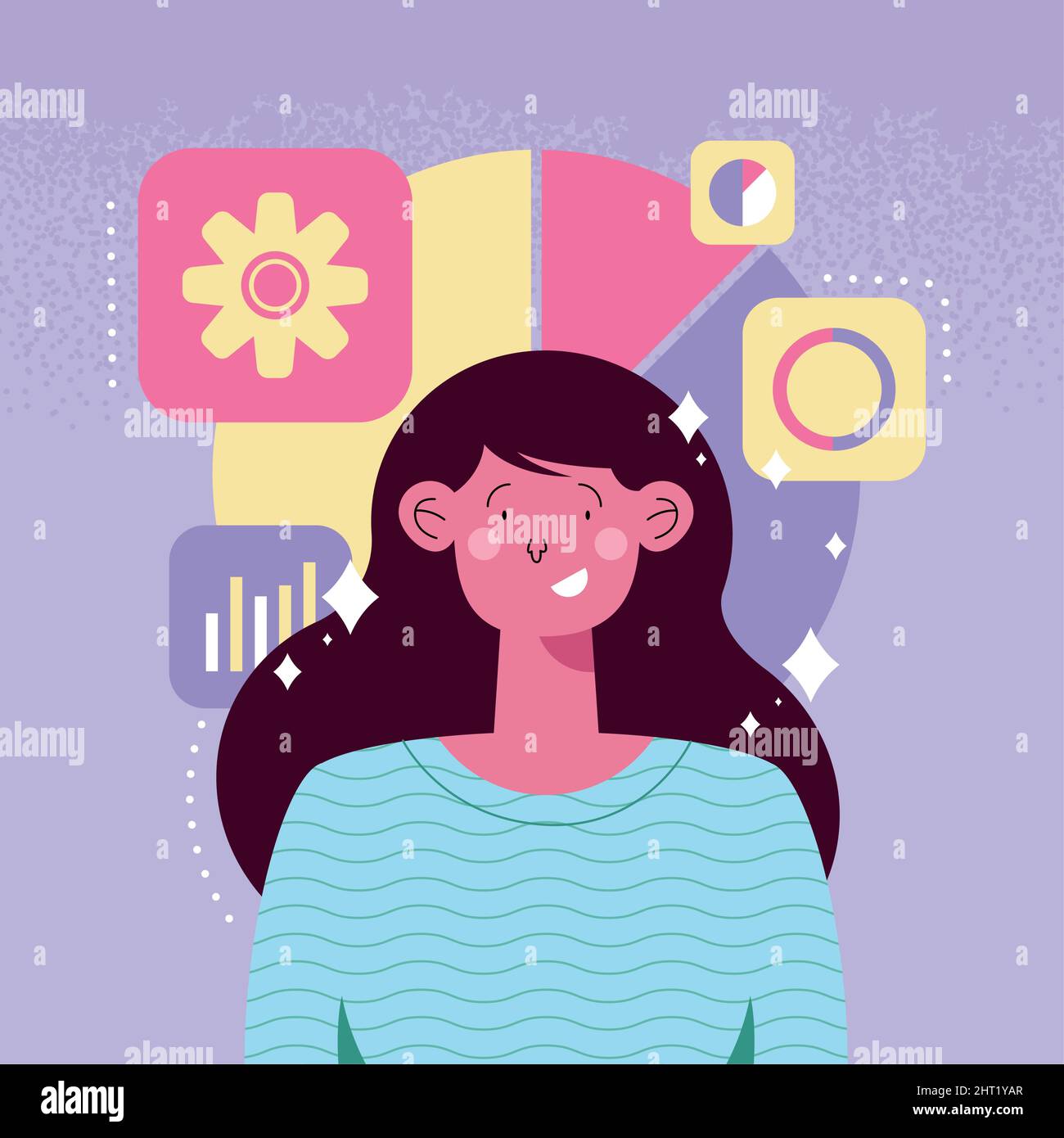 woman business report cartoon style Stock Vector Image & Art - Alamy