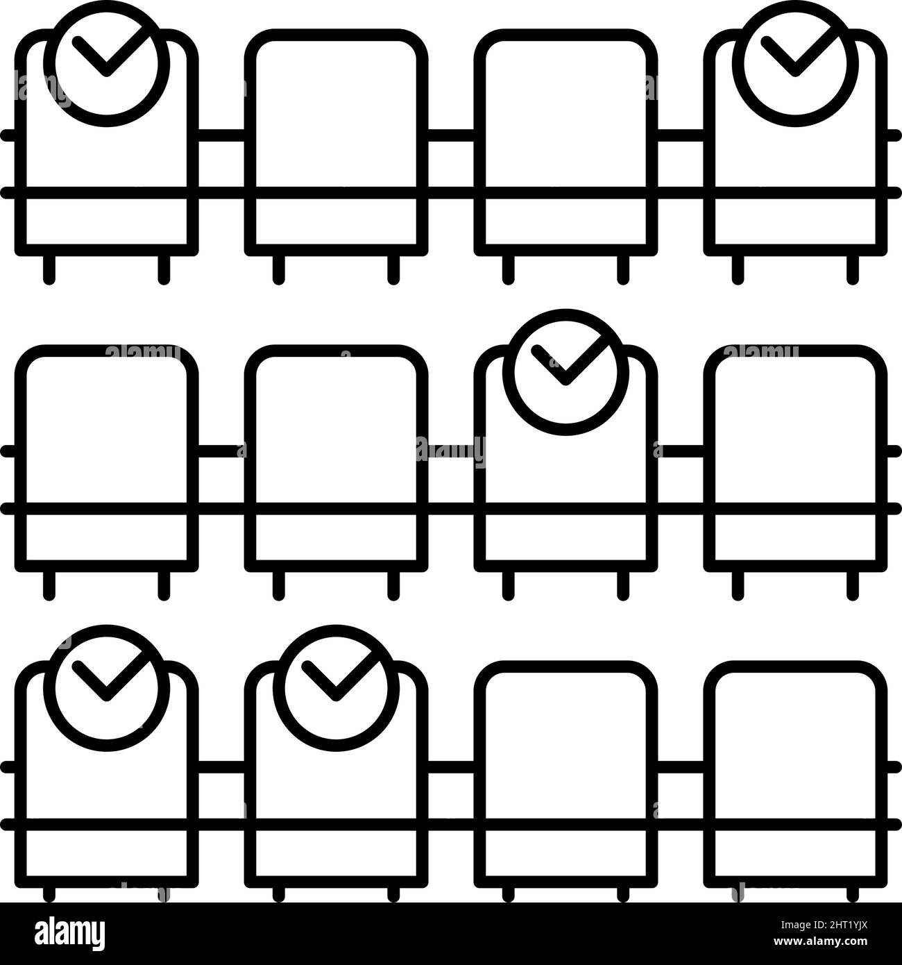 booking cinema ticket line icon vector illustration Stock Vector Image ...