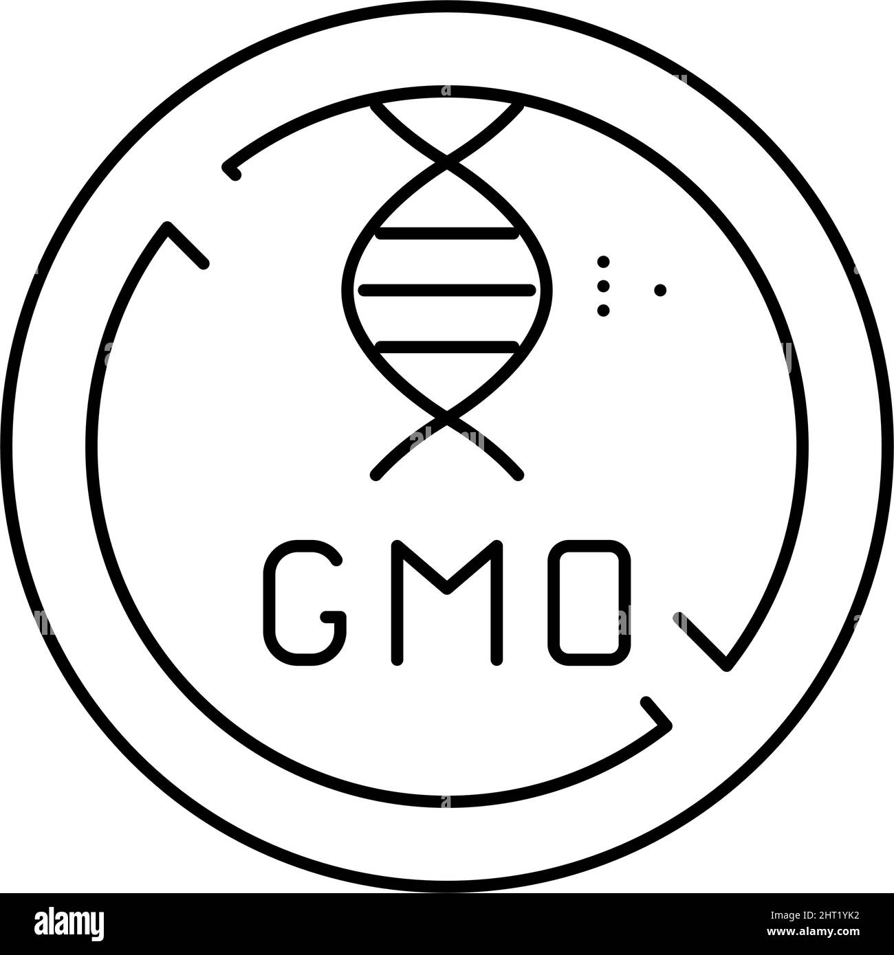 gmo genetic product free line icon vector illustration Stock Vector ...