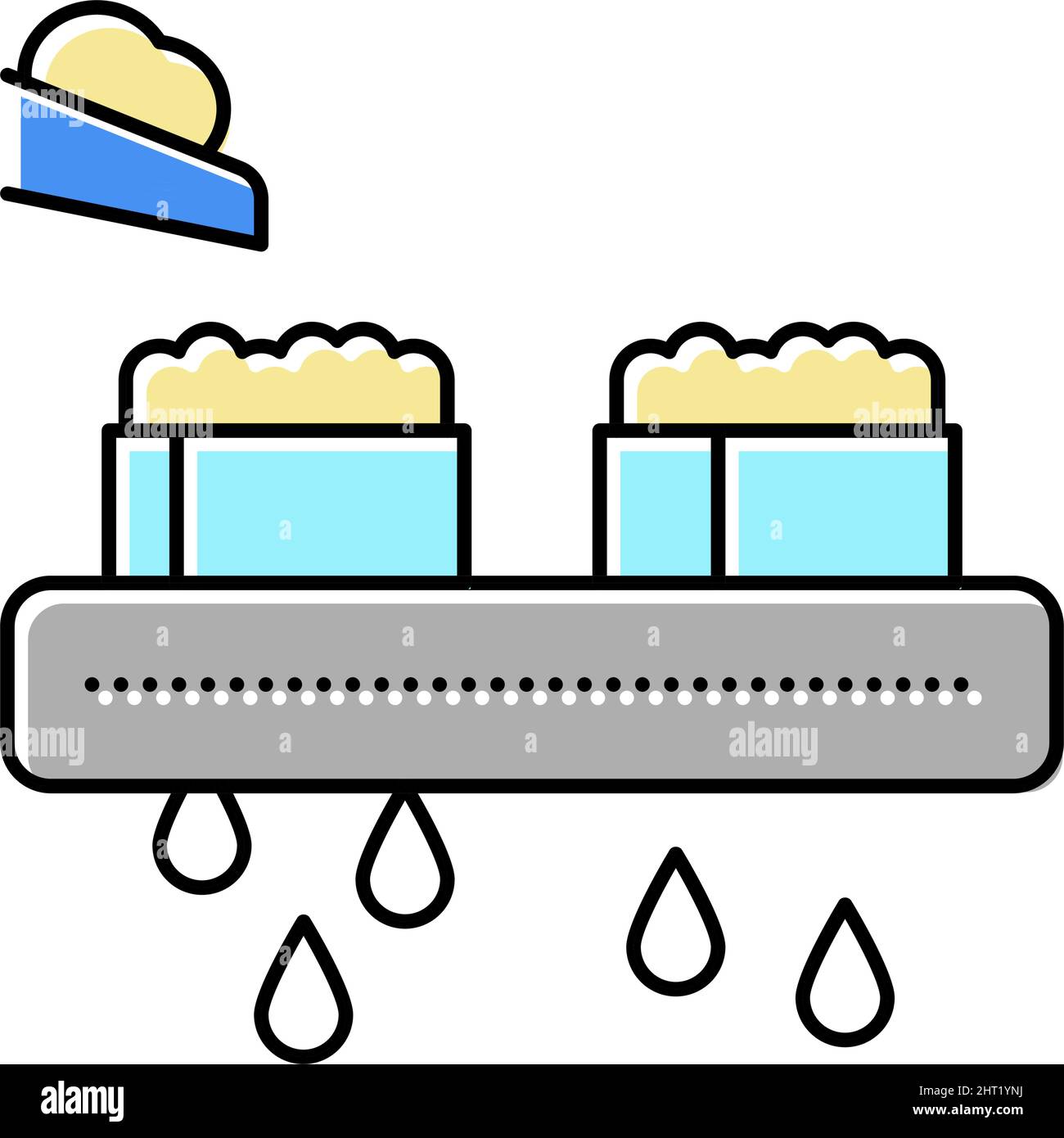 draining cheese production color icon vector illustration Stock Vector ...