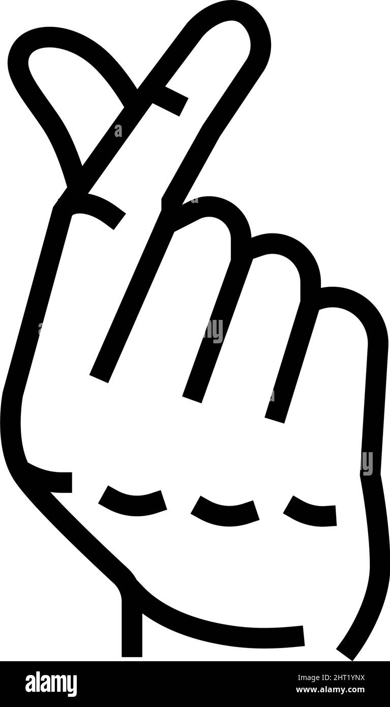 love hand gesture line icon vector illustration Stock Vector Image & Art - Alamy