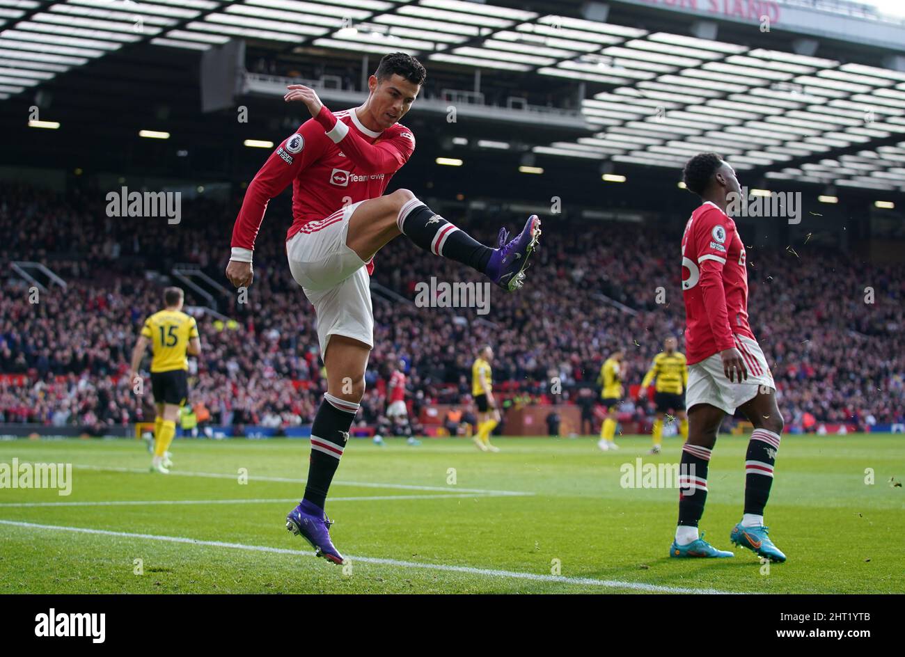 Manchester United's Cristiano Ronaldo reacts after his goal was ruled ...