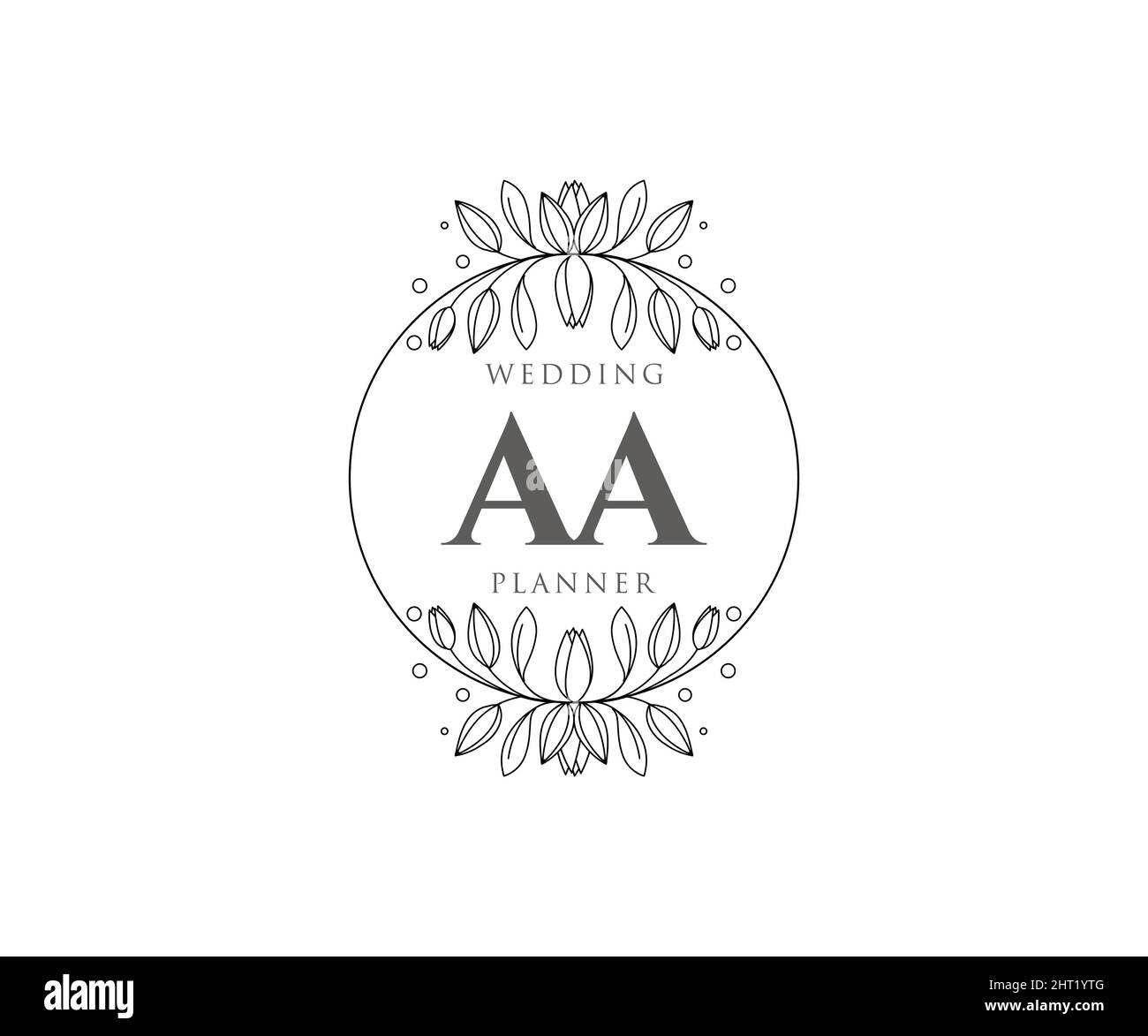 AA Initials letter Wedding monogram logos collection, hand drawn modern ...