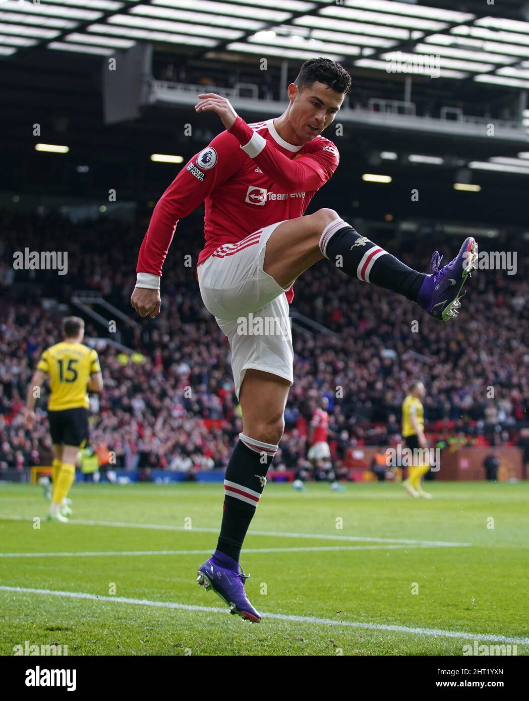 Manchester United's Cristiano Ronaldo reacts after his goal was ruled ...